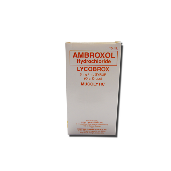 LYCOBROX Ambroxol Hydrochloride 6mg / mL Syrup (Oral Drops) 15mL price ...